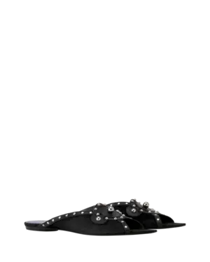 LANVIN Eclipse Arch Flat Mule - Black