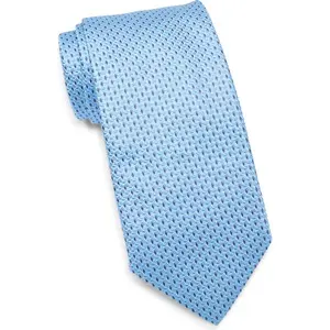 David Donahue Geo Jacquard Silk Tie - Sky