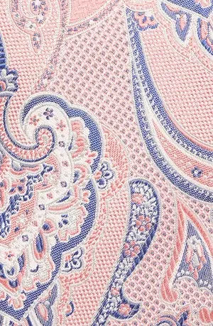 David Donahue Paisley Silk Tie - Melon
