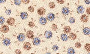 David Donahue Floral Silk Neck Tie - Dune