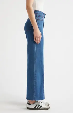 1822 Denim Seamed Wide Leg Jeans
