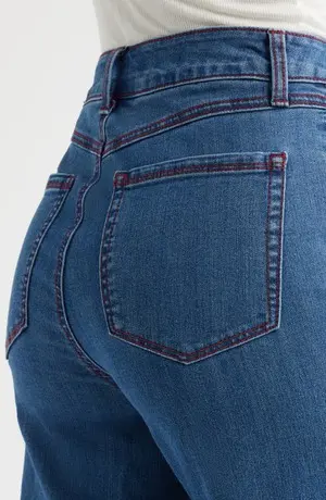 1822 Denim Seamed Wide Leg Jeans