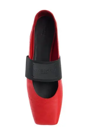 Givenchy Square Toe Mary Jane Flat - Vermillon