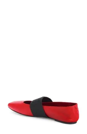 Givenchy Square Toe Mary Jane Flat - Vermillon