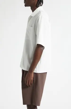 Herno Seersucker Camp Shirt - White