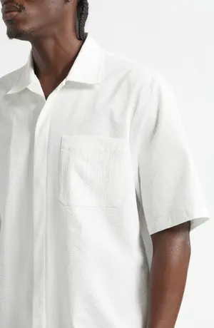 Herno Seersucker Camp Shirt - White