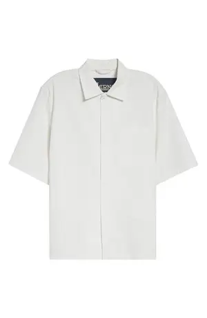 Herno Seersucker Camp Shirt - White