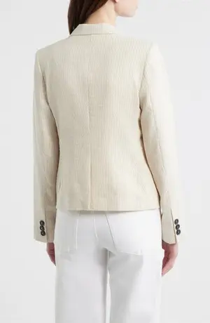 FRAME Striped Blazer - Ecru Multi