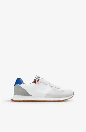SCALPERS Suede Skull Contrast Sneakers - Whiteblue