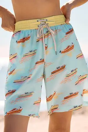CELANDINE Printed Long Board Shorts