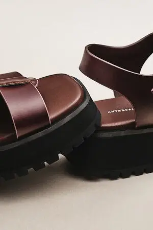 Anthropologie Platform Fisherman Sandals - Brown