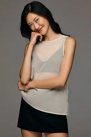 A.REN Camille Sheer Two-piece Tank Top