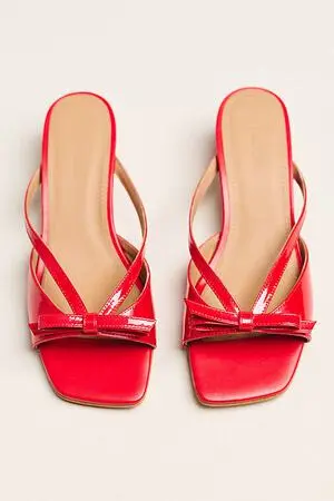 FLATTERED Jordan Bow Kitten Heels - Cherry