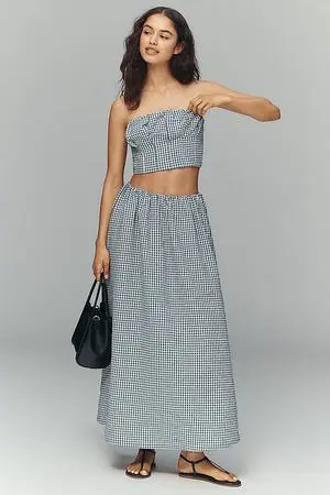 Maeve Gingham Bustier Top