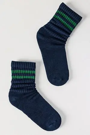 AMERICAN TRENCH Retro Crew Socks Navy