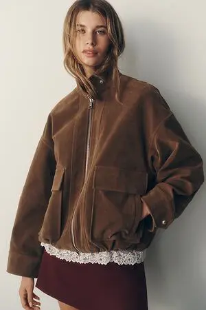 Apparis Kate Sans Suede Bomber Jacket
