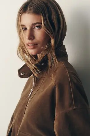 Apparis Kate Sans Suede Bomber Jacket