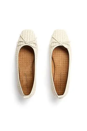 KELSI DAGGER BROOKLYN Raffia Ballet Flats - Ivory