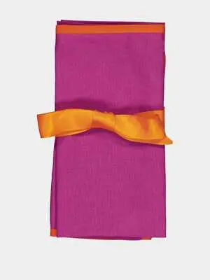 La DoubleJ Set Of 2 Large Napkins - Pink