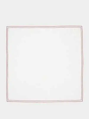 LA GALLINA MATTA Marte Linen Napkin - White