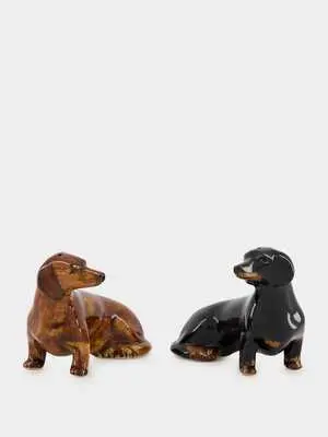 QUAIL CERAMICS Dachshund Salt And Pepper Set - Multicolour