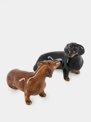 QUAIL CERAMICS Dachshund Salt And Pepper Set
