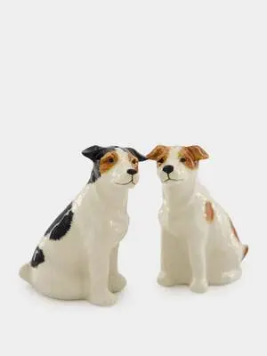 QUAIL CERAMICS Jack Russell Salt And Pepper Set