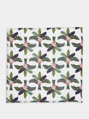 La DoubleJ Set Of 2 Palms Linen Napkins