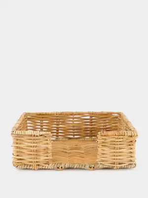 Madam Stoltz Handmade Rattan Napkin Holder - Brown