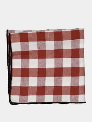 Maison De Vacances Red Bourdon Canvas Mimi Vichy Napkin Red