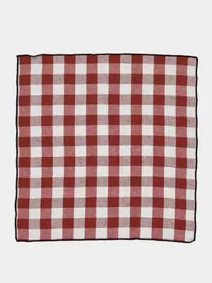 Maison De Vacances Bourdon Canvas Mimi Vichy Napkin - Red