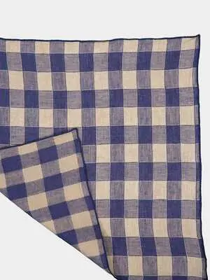 Maison De Vacances Bourdon Vintage Canvas Napkin - Blue