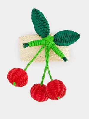 Coro Cora Cherries Napkin Ring - Red