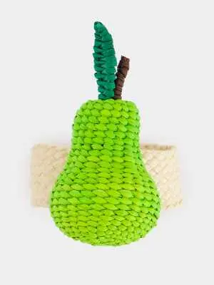 Coro Cora Pear Napkin Ring - Green