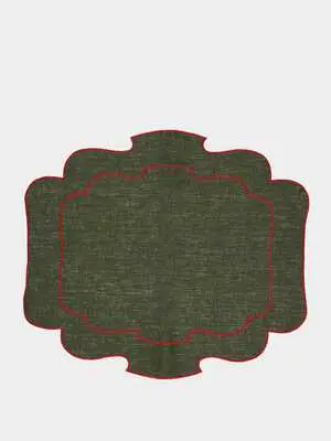 LA GALLINA MATTA Scallop Placemat - Green