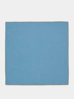HOUSE OF CAPRICORN Hand-embroidered Linen Napkin - Blue