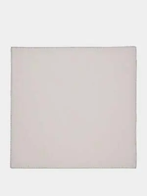 HOUSE OF CAPRICORN Hand-embroidered Linen Napkin - Grey