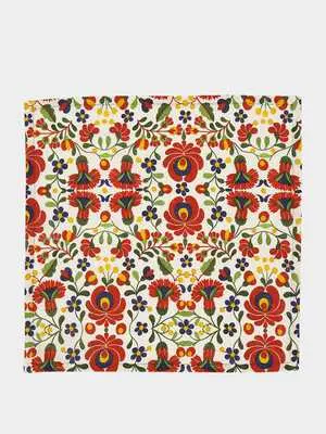 La DoubleJ Windflower Bordeaux Linen Napkins Set Of 2