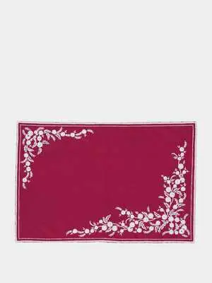 Borgo Delle Tovaglie Venaria Antistain Linen Placemat - Red