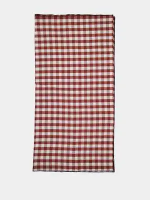 Maison De Vacances Bourdon Black Mesh Gingham Rectangular Large Tablecloth - Red