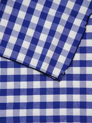 Maison De Vacances Bourdon Black Mesh Gingham Rectangular Extra Large Tablecloth - Blue
