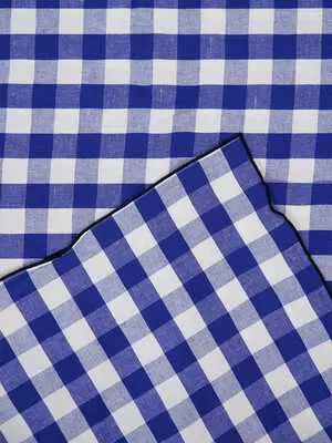 Maison De Vacances Bourdon Mesh Gingham Rectangular Large Tablecloth - Blue