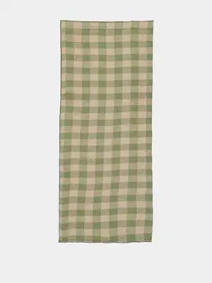 MAISON DE VACANCES Bourdon Vintage Vichy Tablecloth - Green