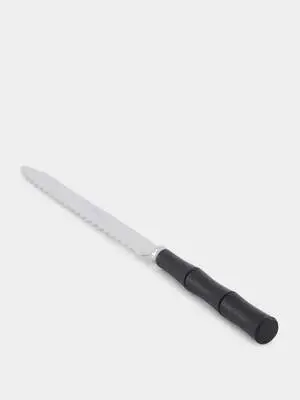 CAPDECO Byblos Bamboo Bread Knife - Black