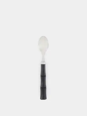 CAPDECO Byblos Bamboo Black Demitasse Spoon - Silver