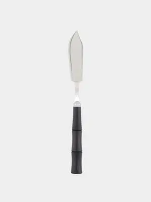 CAPDECO Byblos Bamboo Black Fish Knife - Silver