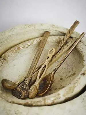 Madam Stoltz Hand-carved Wooden Ladle - Brown