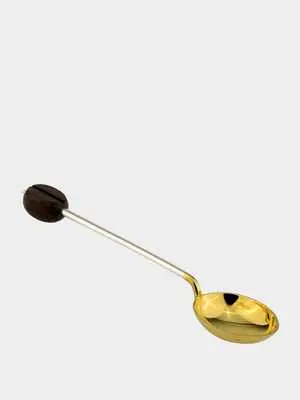 LEITÃO &AMP; IRMÃO Coffee Spoon With Coffee Bean Handle - Silver