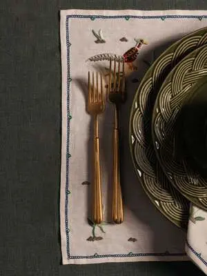 HOUSE OF CAPRICORN Castro 18/10 Stainless Steel Dessert Fork - Gold