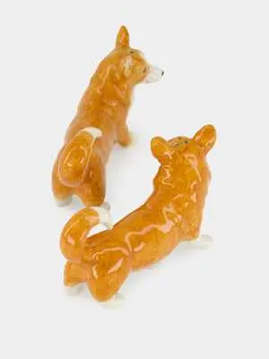 QUAIL CERAMICS Corgi Salt And Pepper Set